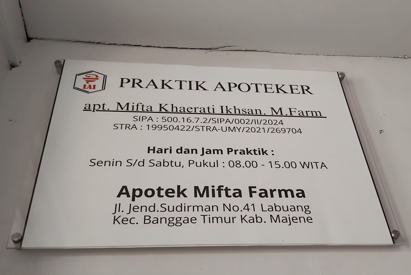 Telah Dibuka Apotek Mifta Farma di Majene – suaraterkininews.com